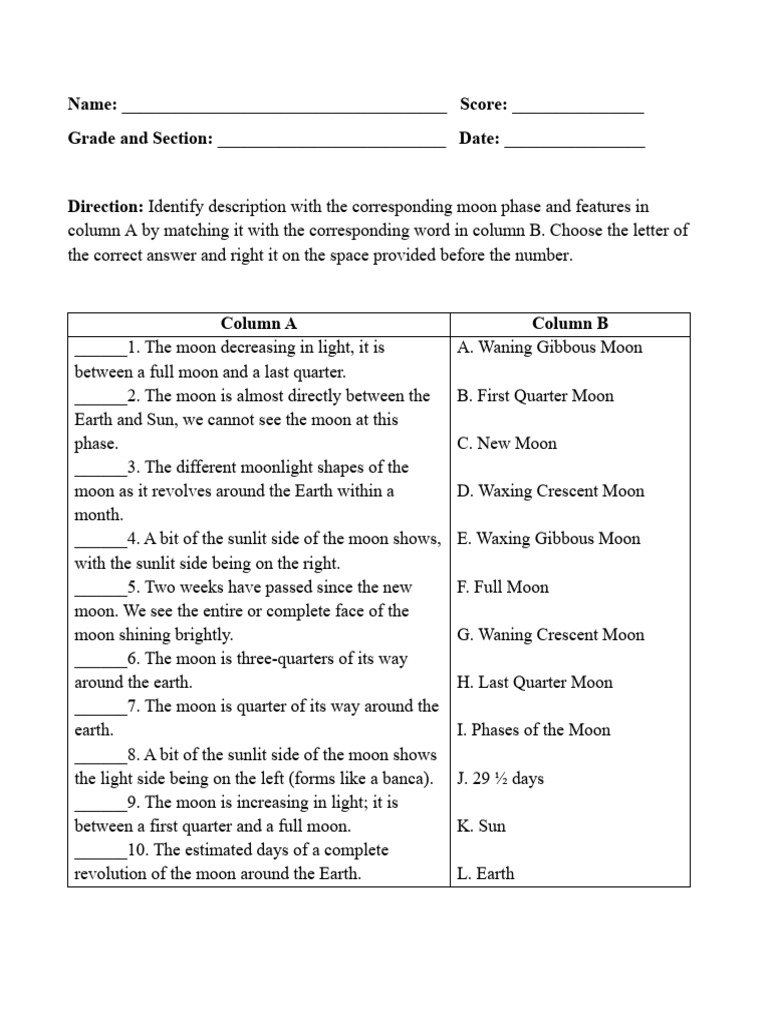 FD - Evaluation | PDF | Moon | Solar System