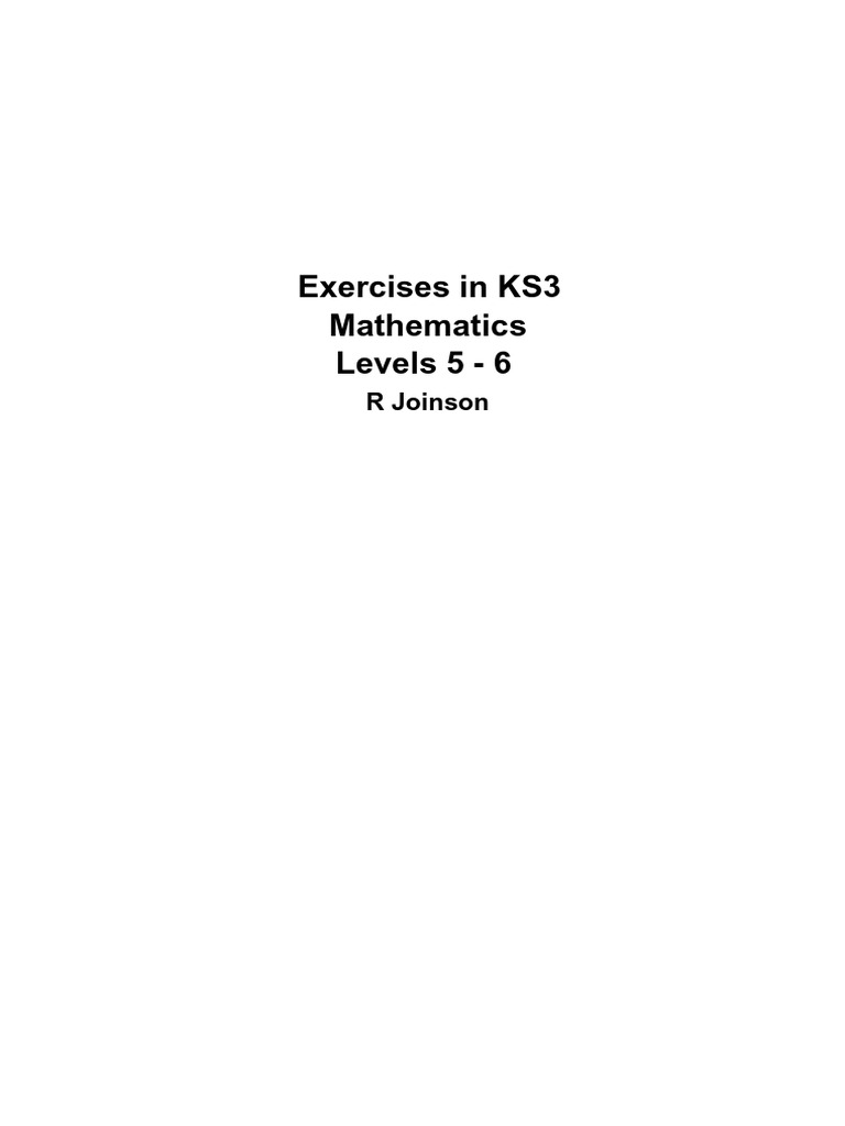 Ks3 Levels 5-6-带答案 PDF | PDF | Area | Elementary Mathematics