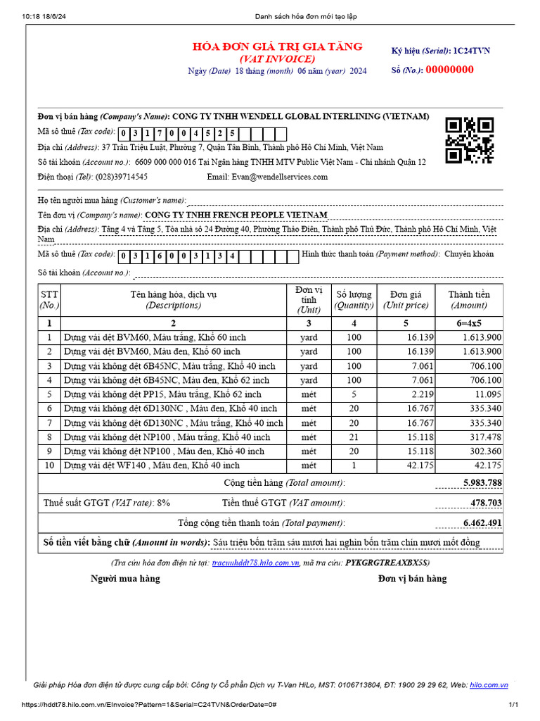 French People - Draft Invoice - June18 | PDF