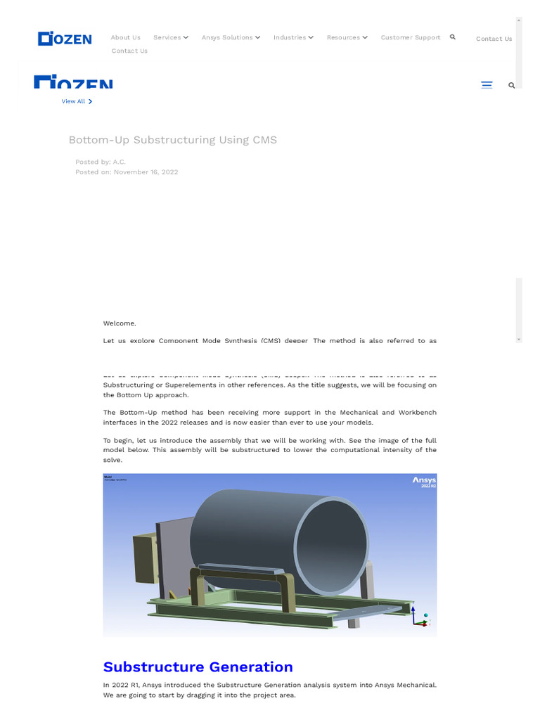 Bottom-Up Substructuring Using CMS | PDF | Computing | Software