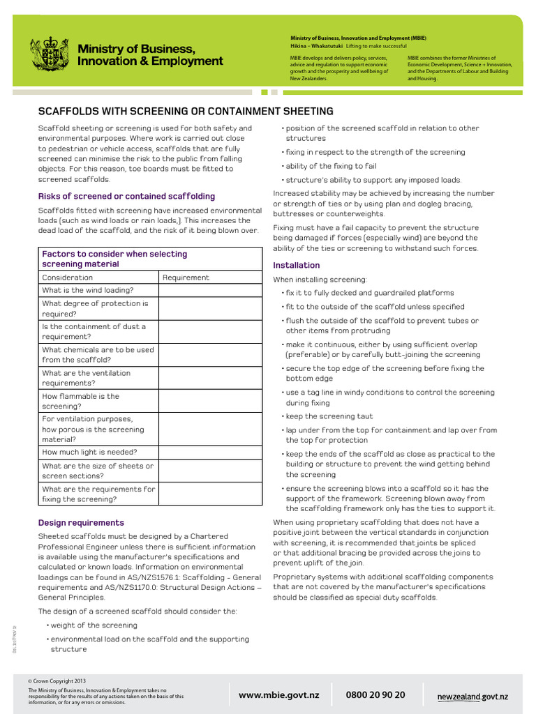 Scaffolds With Screening Containment Sheeting Temporary Roofs | PDF ...
