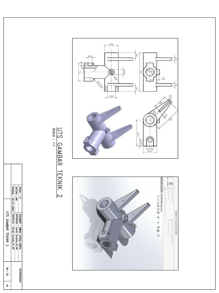 Uts Gambar Teknik 2 | PDF