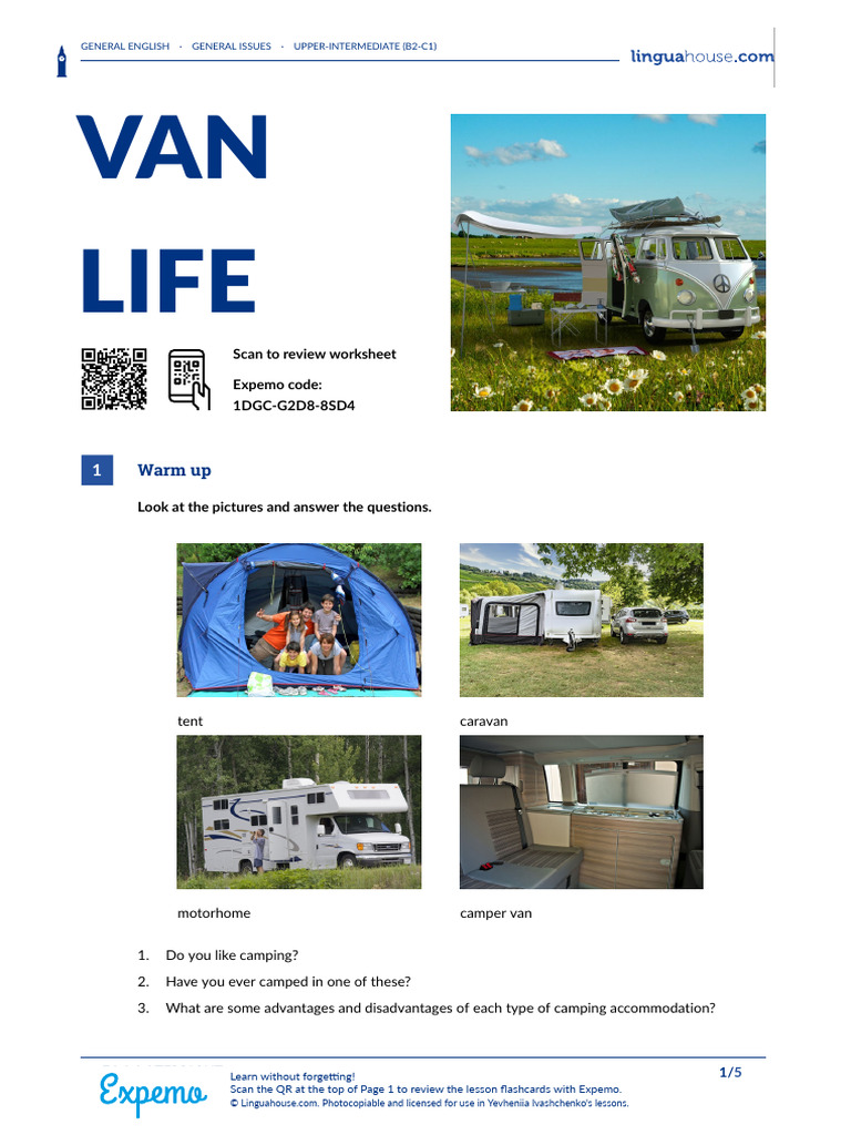 Van Life British English Student | PDF | Volkswagen | Motor Vehicle