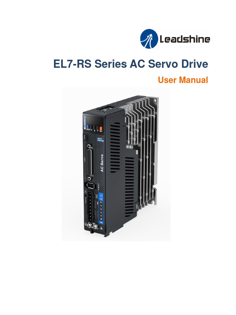 EL7-RS Series Servo Drive Manual | PDF | Power Supply | Electric Motor