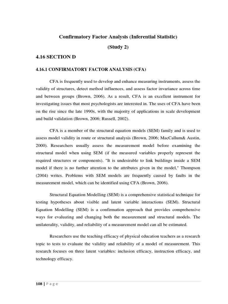 Cfa Interpretation Pdf Structural Equation Modeling Factor Analysis
