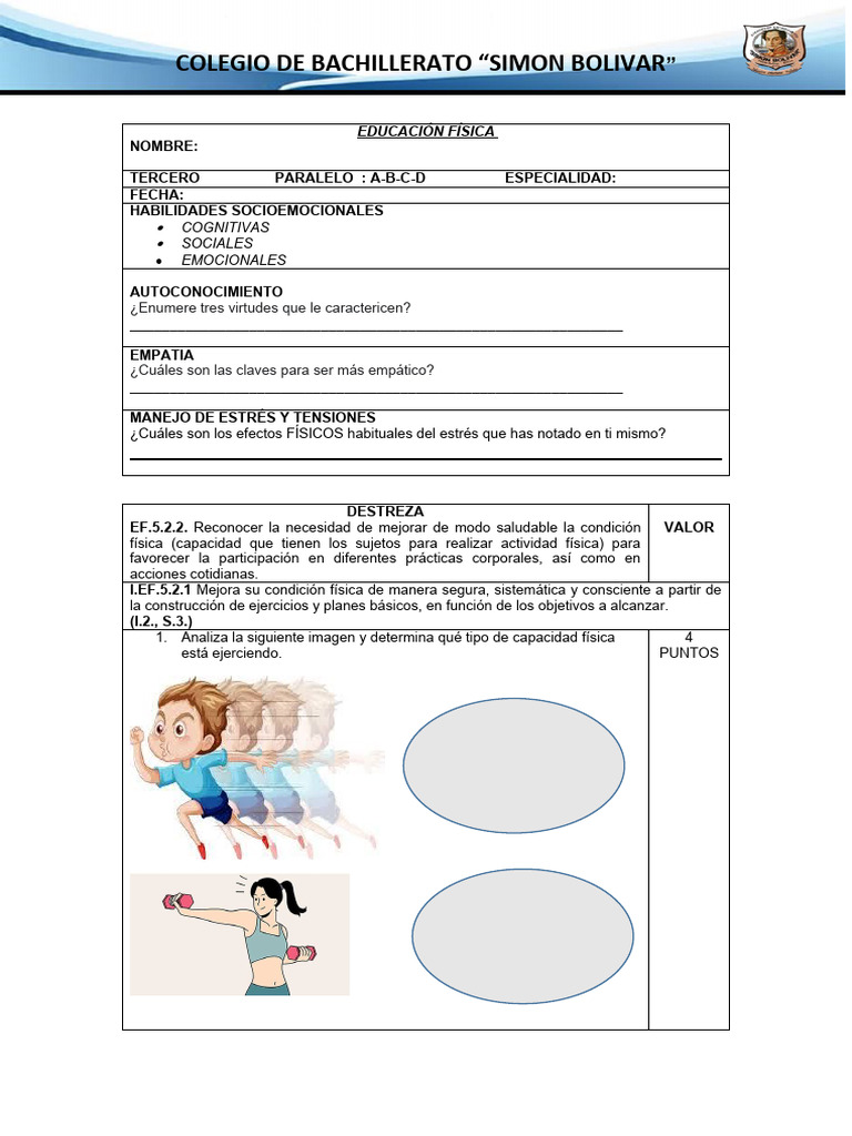 Prueba Diagnostica 3 Ero | PDF | Evaluación | Cognición