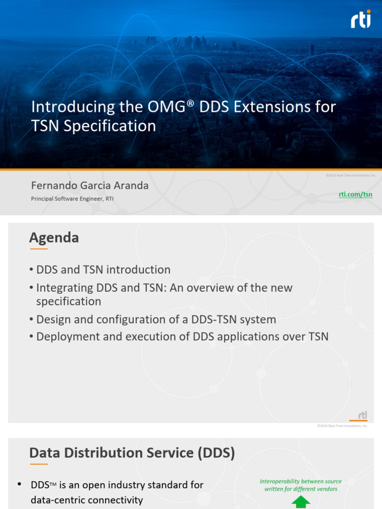 Rti Webinar - Introducing - Dds TSN - Specification - 920036 | PDF | Internet Protocols ...