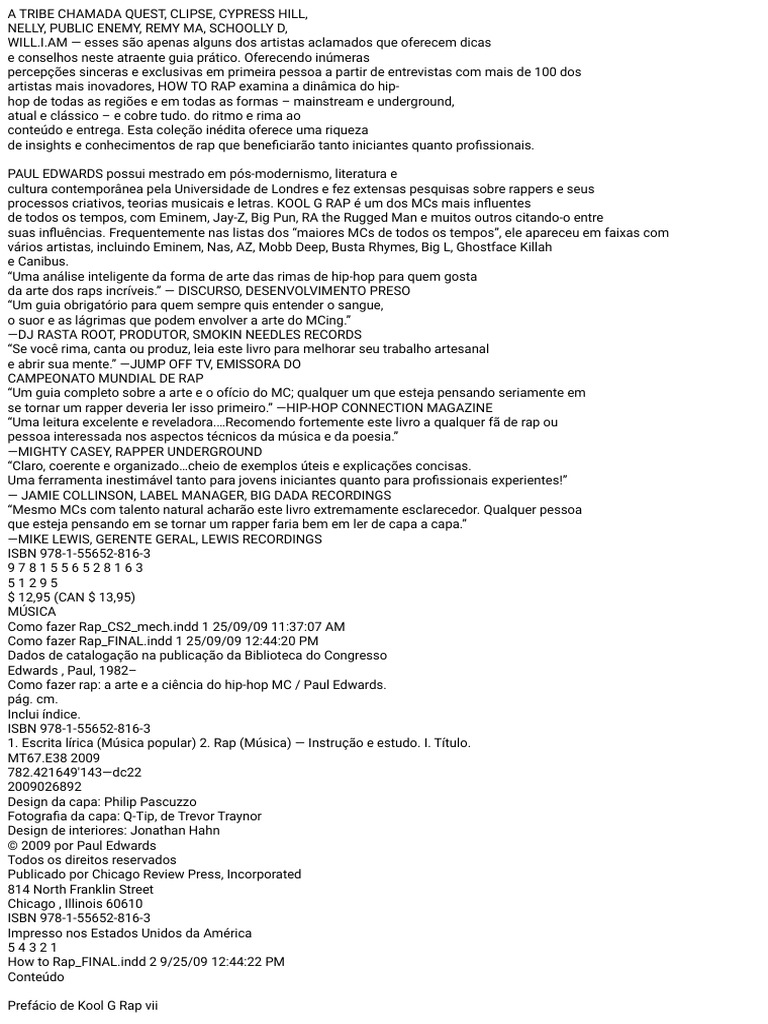 How To Rap The Art and Scie - (Z-Library) - 1718338466941-Português ...