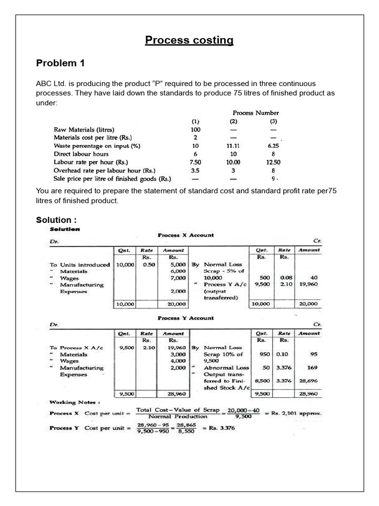 Process Costing | PDF | Labour Economics | Management Accounting