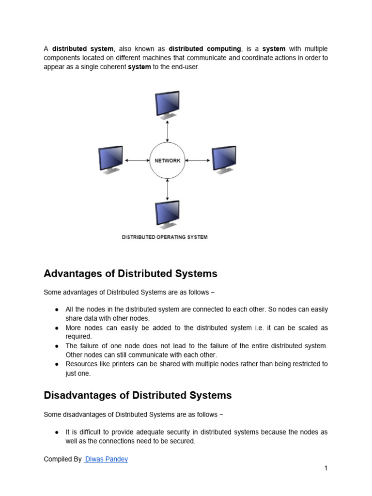 CH 1 Distributed System | PDF | Cloud Computing | Distributed Computing