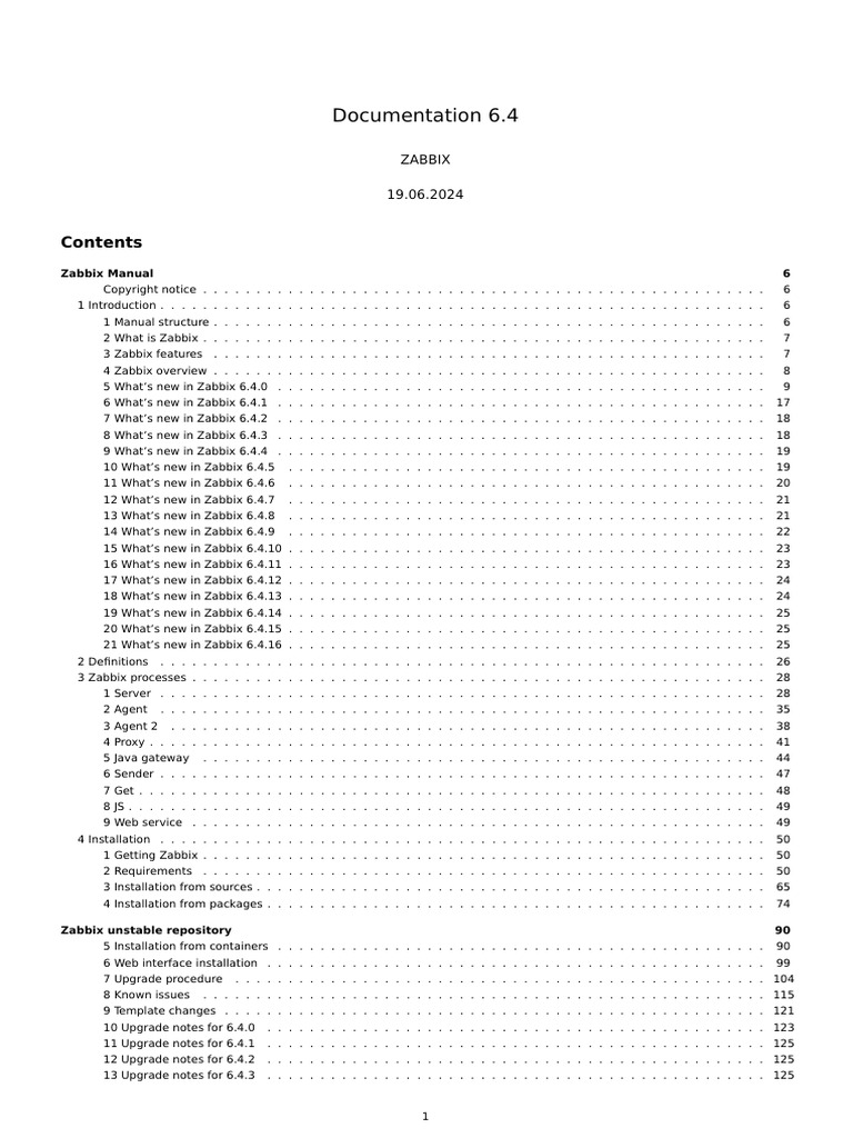 Documentation - Zabbix Documentation 6.4.en | PDF | World Wide Web | Internet & Web