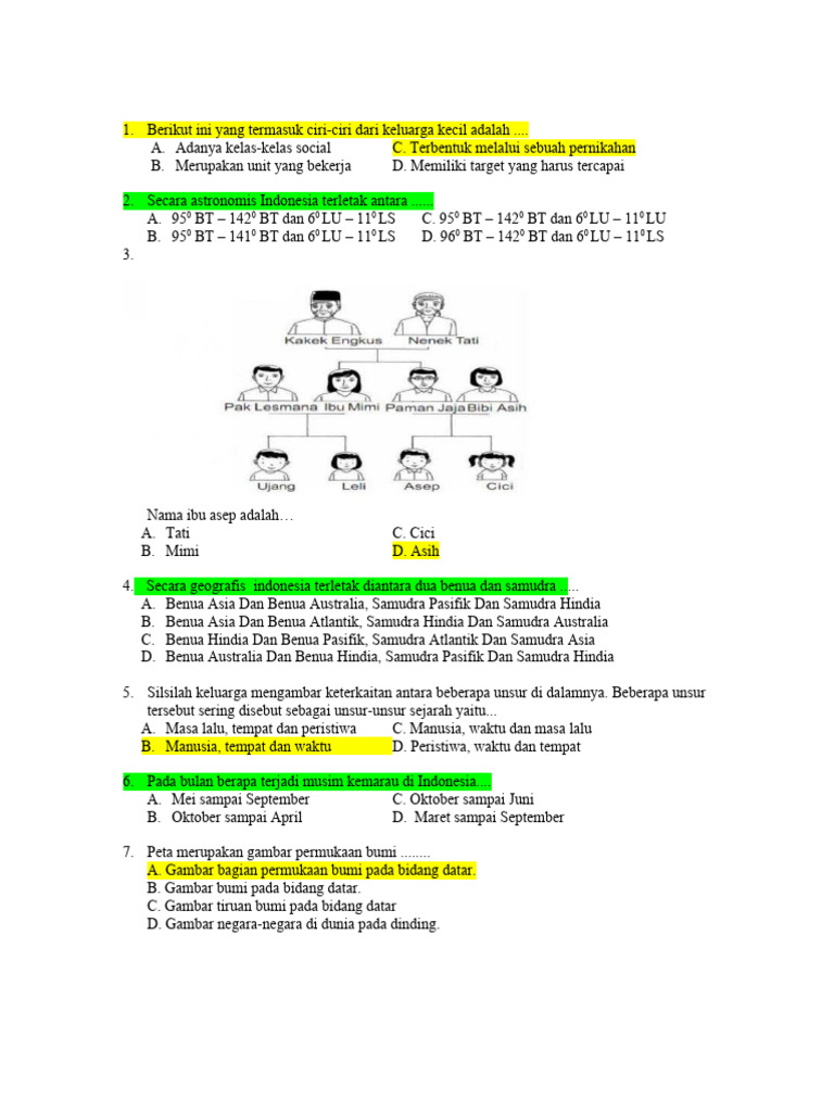 SOAL PAS IPS Otw | PDF