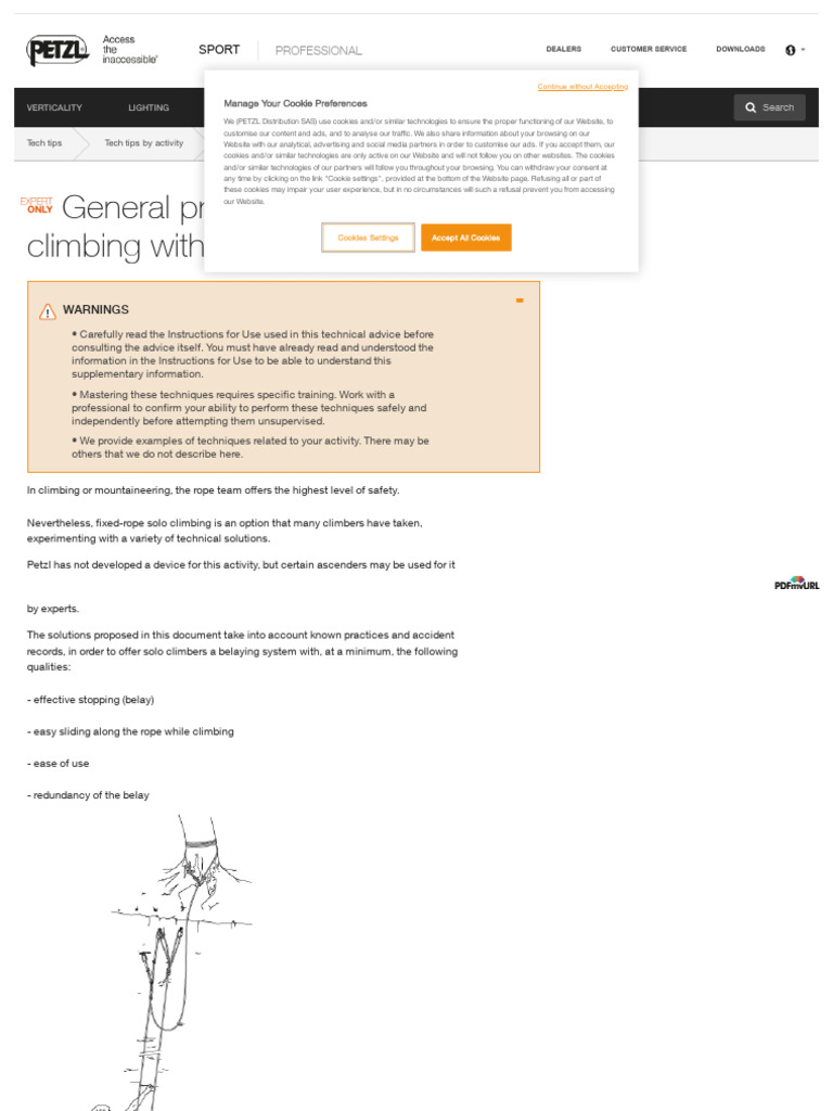 WWW - Petzl - Com - INT - en - Sport - General Principles For Solo Climbing With A Fixed Belay ...