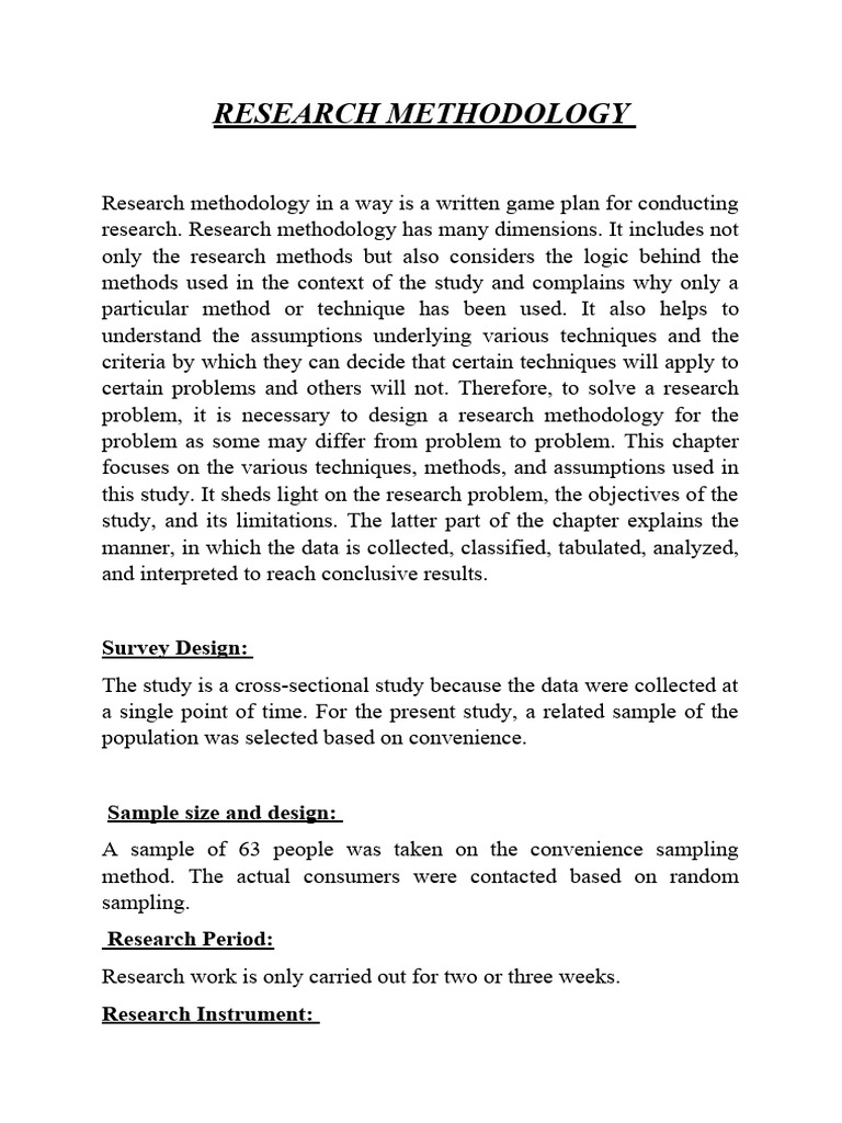 Research Methodology | PDF