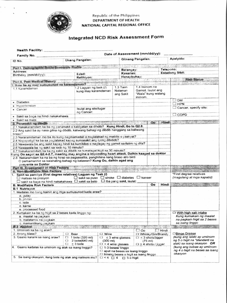 Risk Assessment form (back to back) | PDF