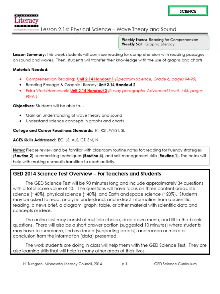 Unit2.14 Wave Theory and Sound1 | PDF | Waves | Reading Comprehension