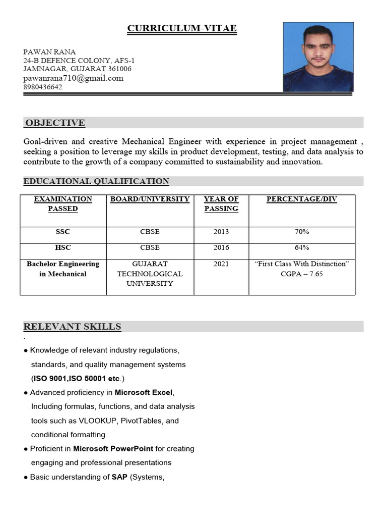 Pawan rana cv | PDF | Logistics | Warehouse