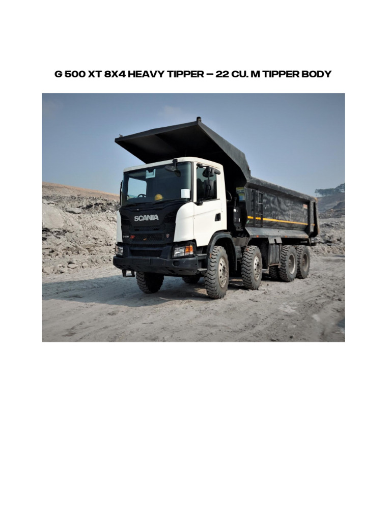 G 500 XT 8x4 Heavy Tipper | PDF | Axle | Brake