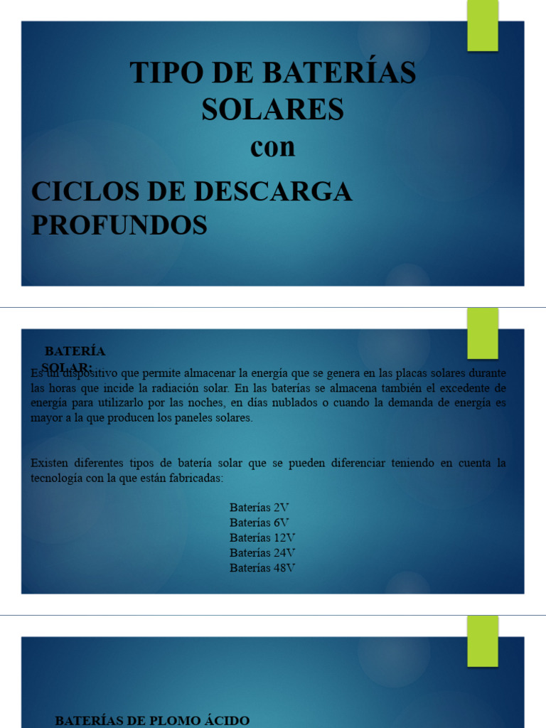9 - Tipo de Baterías Solares | PDF | Batería de iones de litio ...