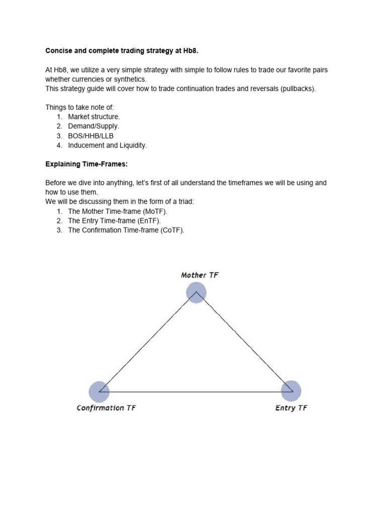 Concise and Complete Trading Strategy at Hb8 | PDF | Market Trend ...