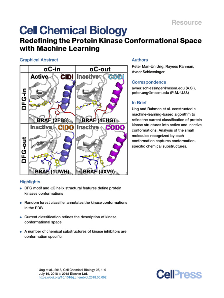Redefining The Protein Kinase Conformational Space With Machine Learning | PDF | Protein ...
