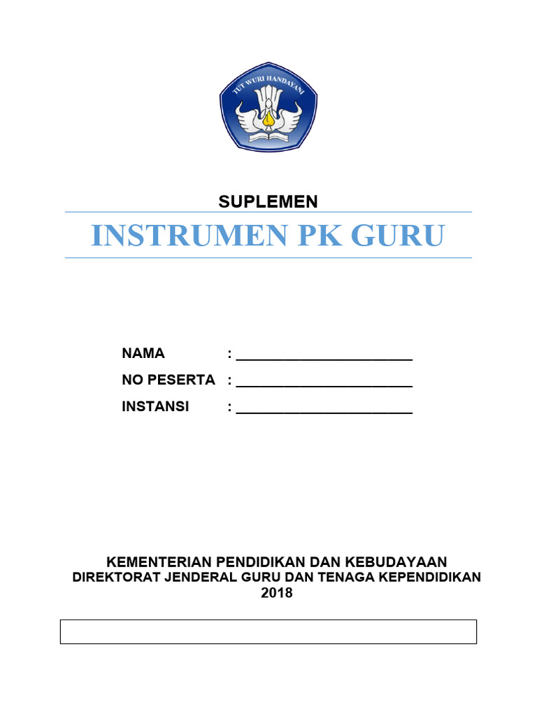 2.2. Instrumen Suplemen PK Guru | PDF