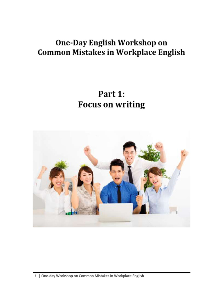 1-Day English Workshop - Revised 2020 (2) - GGO Comments | PDF ...