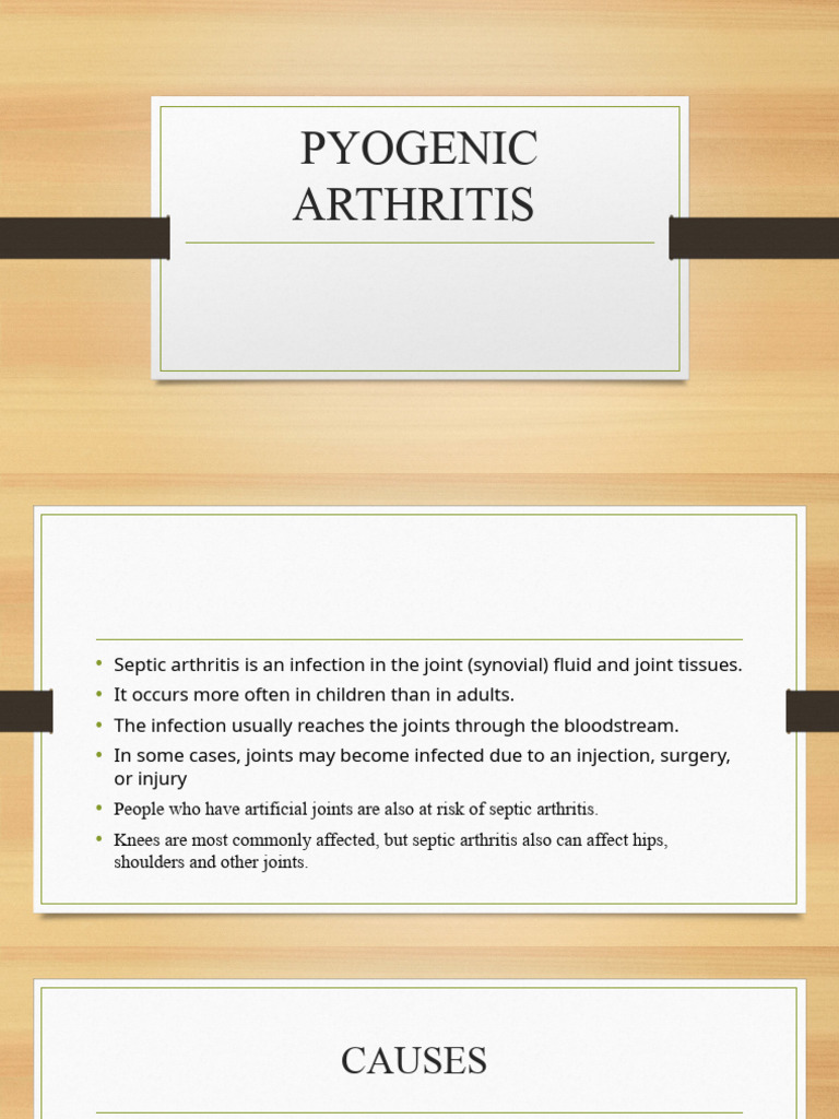 Pyogenic Arthritis, Psoratiac | PDF | Arthritis | Psoriasis