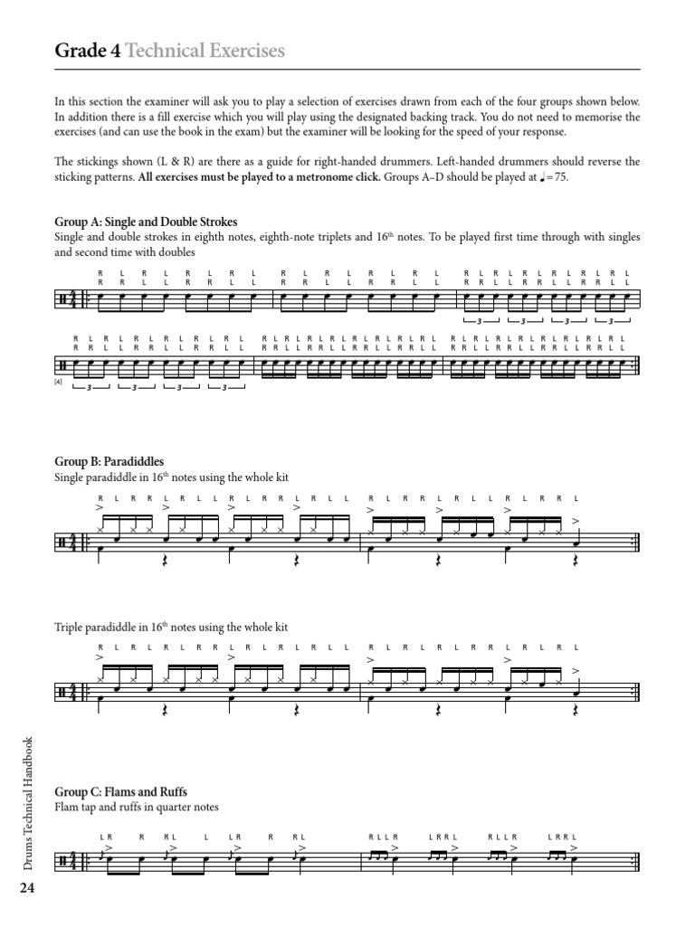 Technical Handbook Drums Sample | PDF | Musicology | Rhythm And Meter