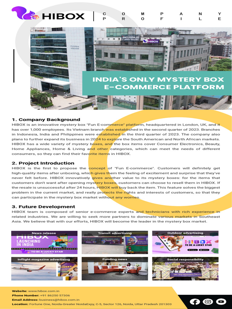 HIBOX: India's Unique Mystery Box E-Commerce | PDF | E Commerce ...