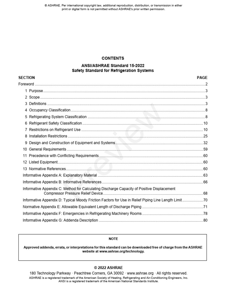 Ashrae 15-2022 (Packaged Standard 34-2022) | PDF | Ventilation ...