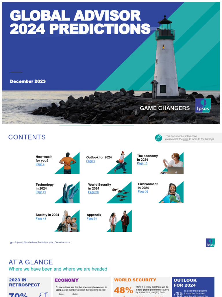 Ipsos Global Advisor Predictions 2024 Full Report Web 0 | PDF | Economies