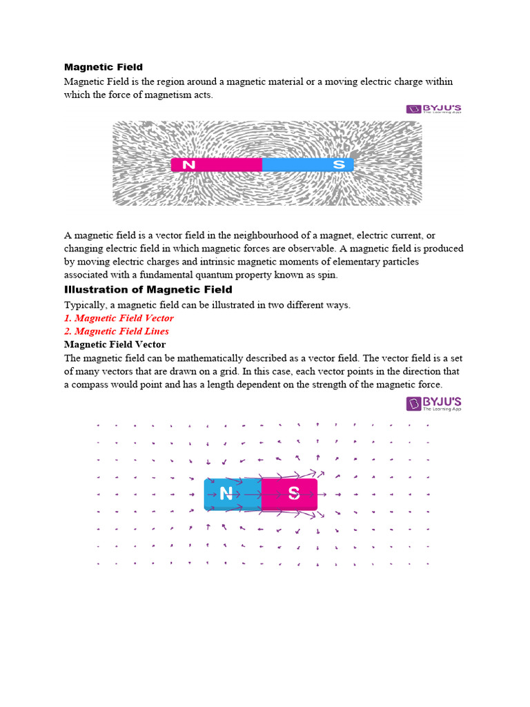 Year - 8 - Magnetic Field Line and Electromagnet | PDF | Magnetic Field | Magnetism