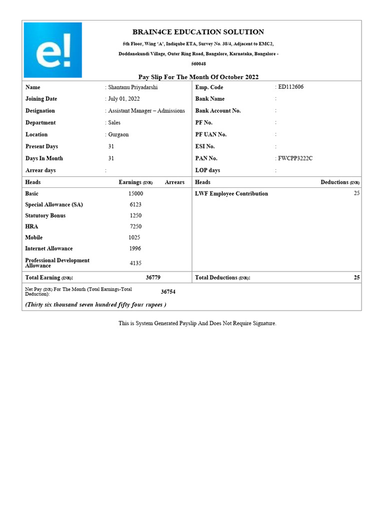 ED112606 2022 Oct Sslip-2 | PDF | Payments