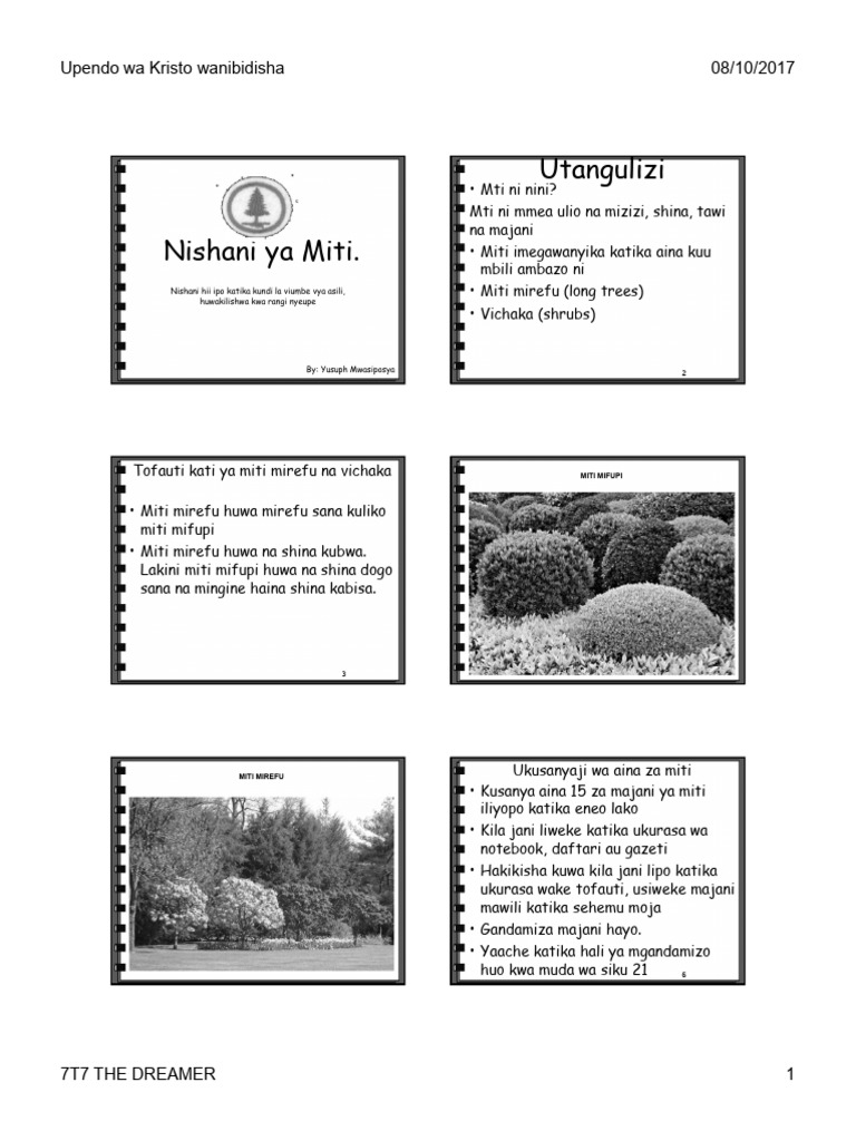 Nishani Ya Miti | PDF