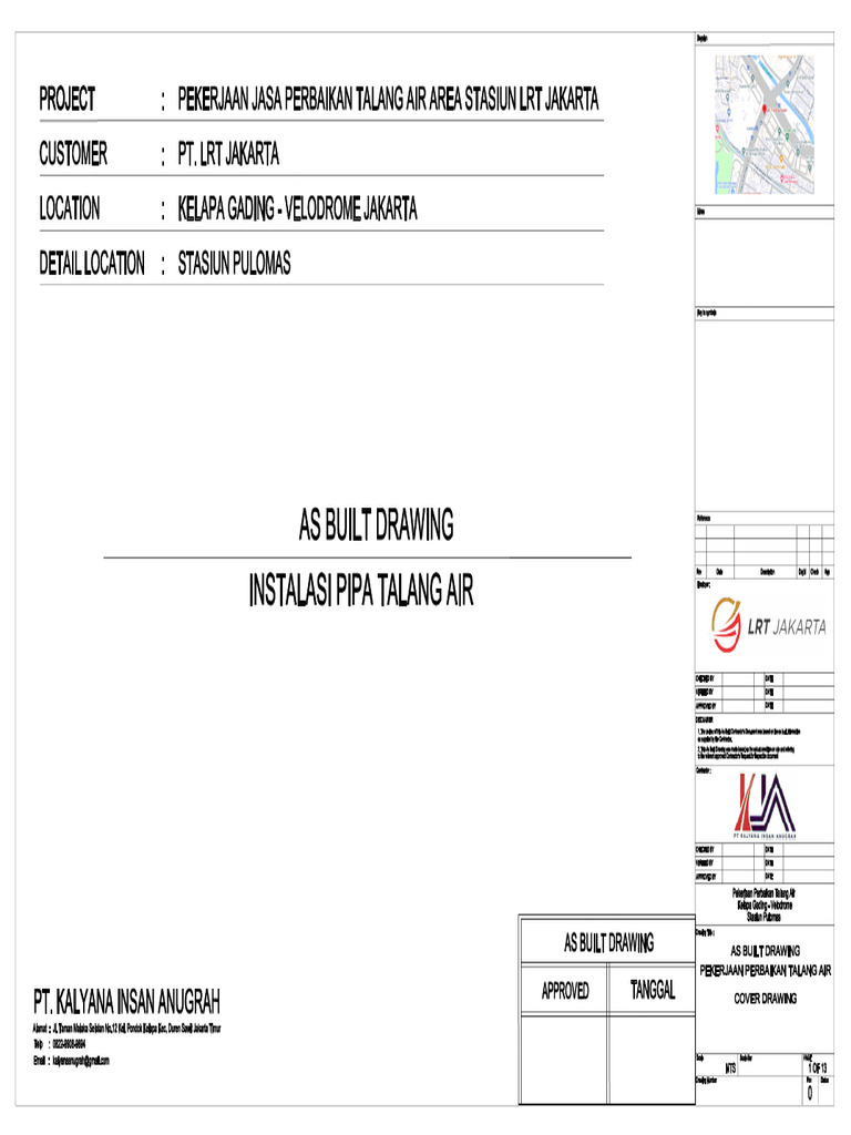 Asbuilt Drawing - Stasiun Pulomas-AEA | PDF