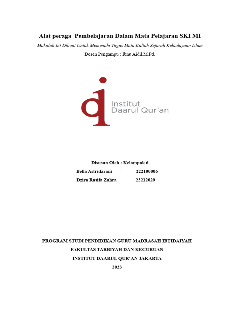 Media Pembelajaran SKI MI | PDF