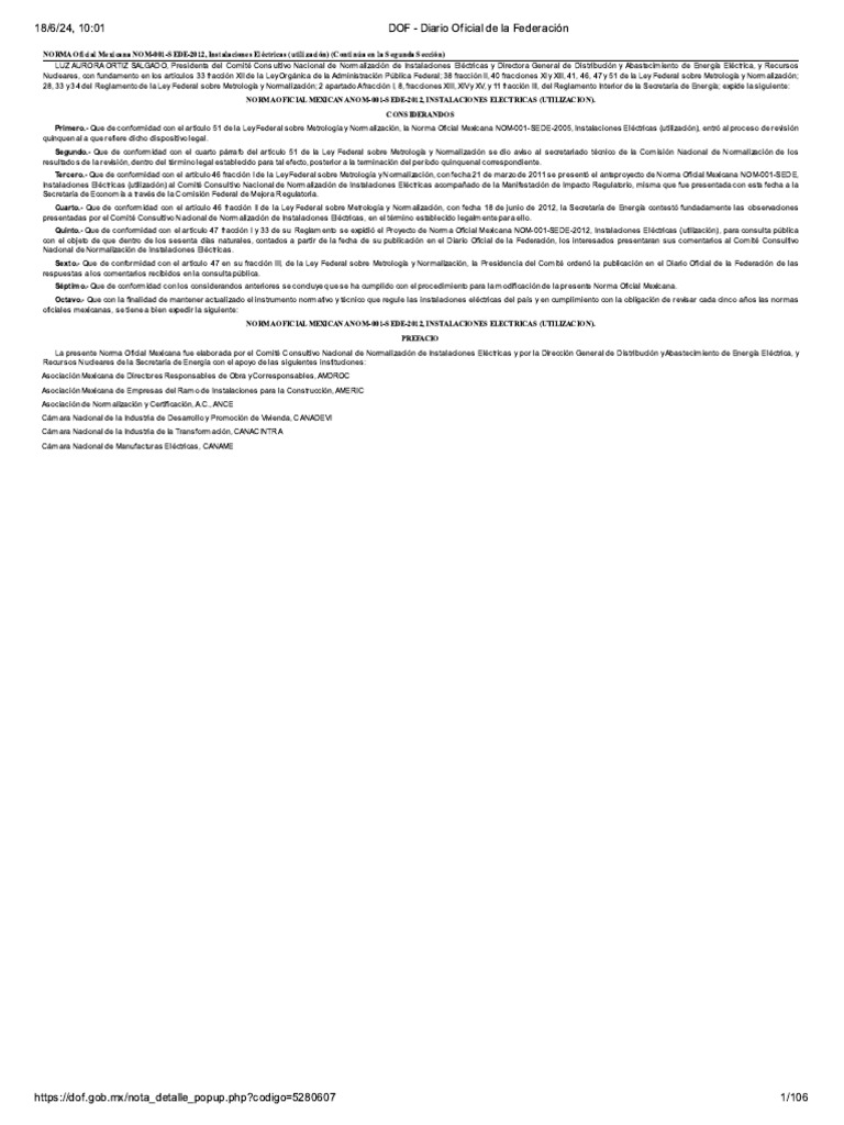 Nom 001 Sede 2012 | PDF