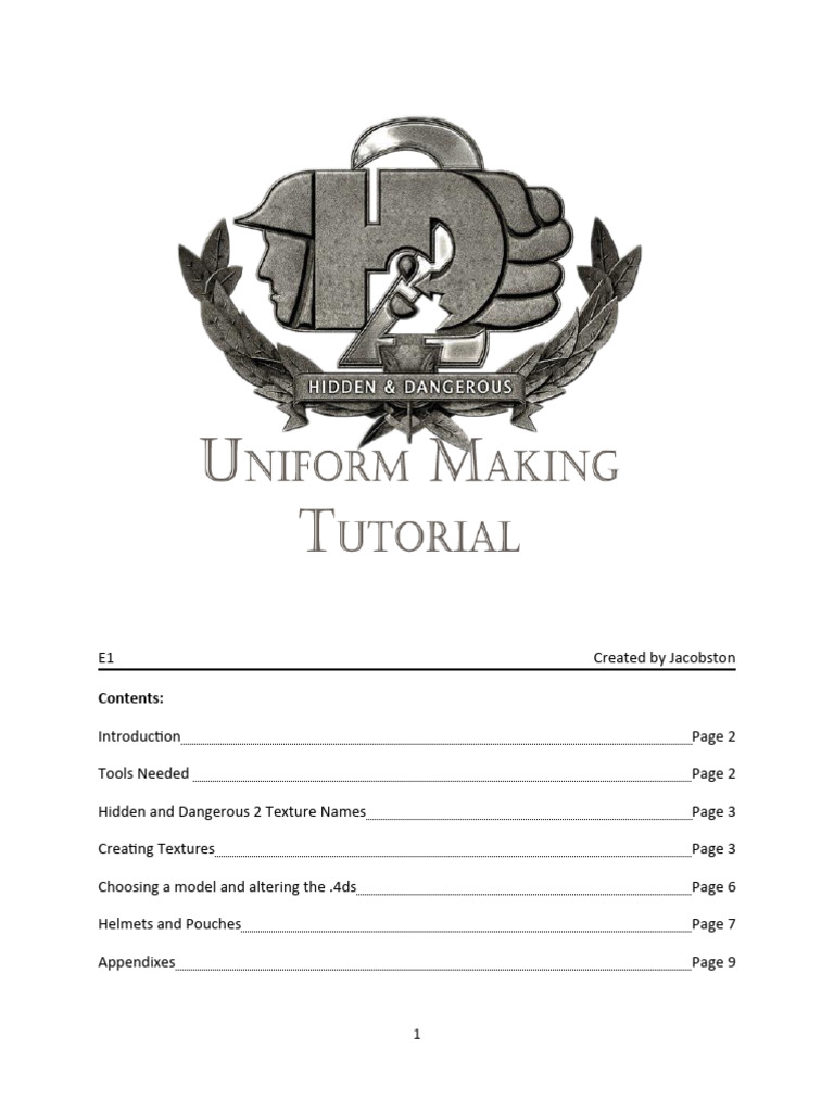 Creating Uniforms in H&D2 | PDF | Adobe Photoshop | Clothing