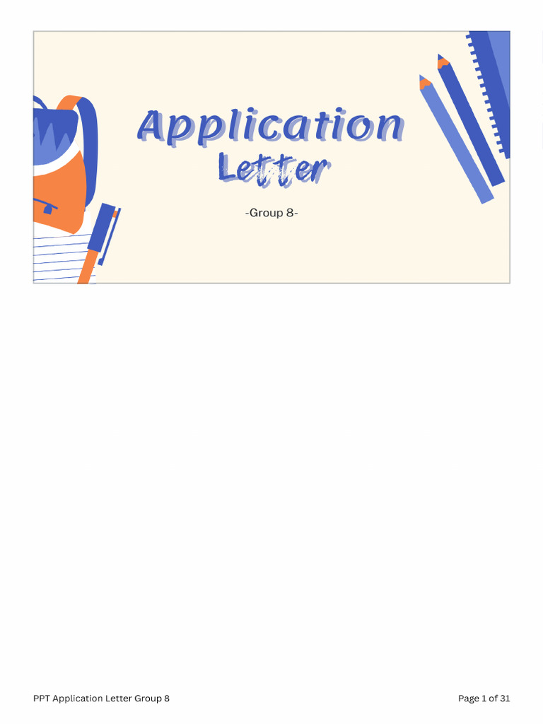 Application Letter Group 8 | PDF