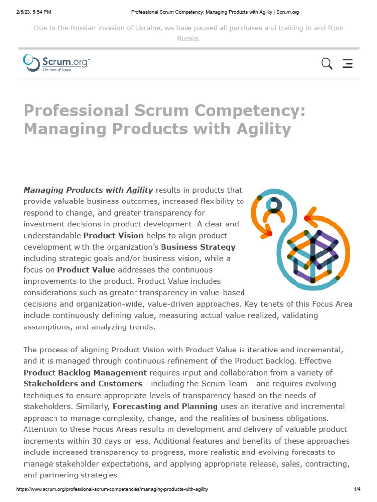 Professional Scrum Competency_ Managing Products with Agility _ Scrum.org | Download Free PDF ...