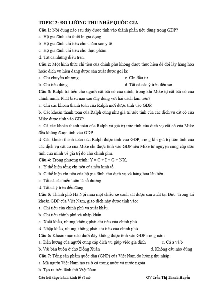 KTVM - Cã U Há I Tráº C Nghiá M | PDF