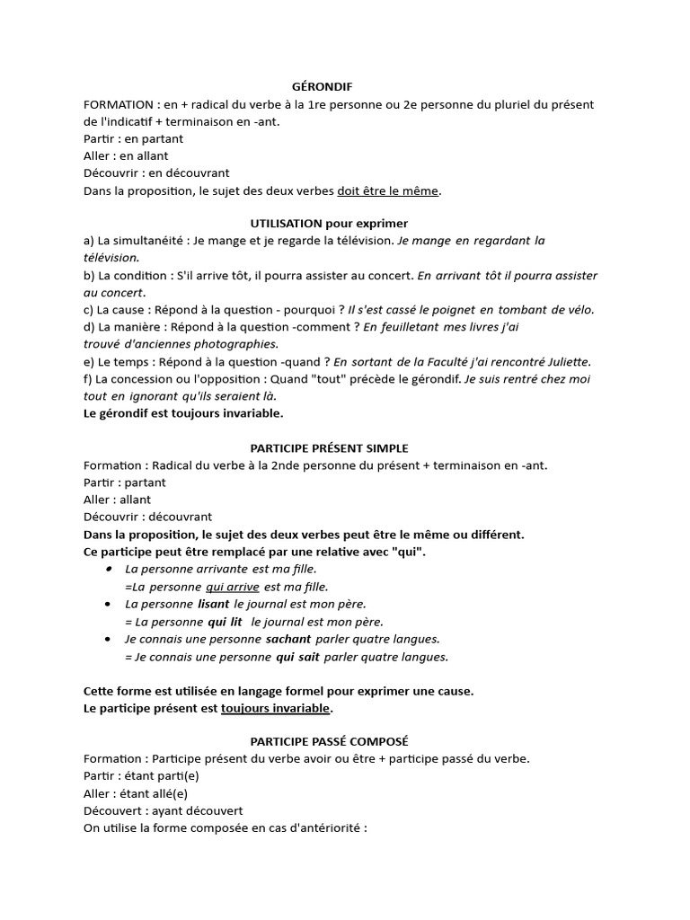 GÉRONDIF Et PP | PDF | Ancient Rome