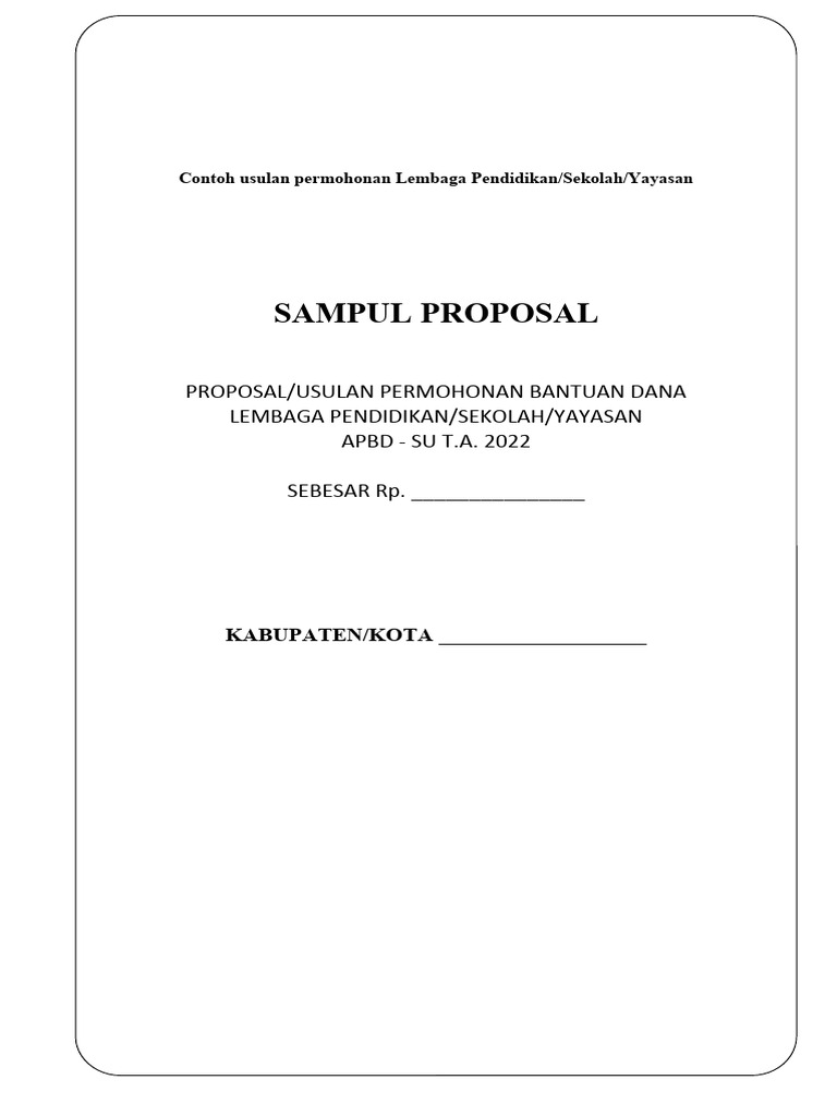 Contoh Proposal 2022 Ya | PDF