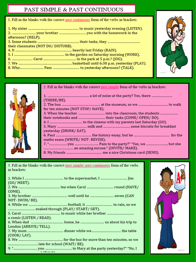 BT2 - Past Simple-Past Continuous | PDF