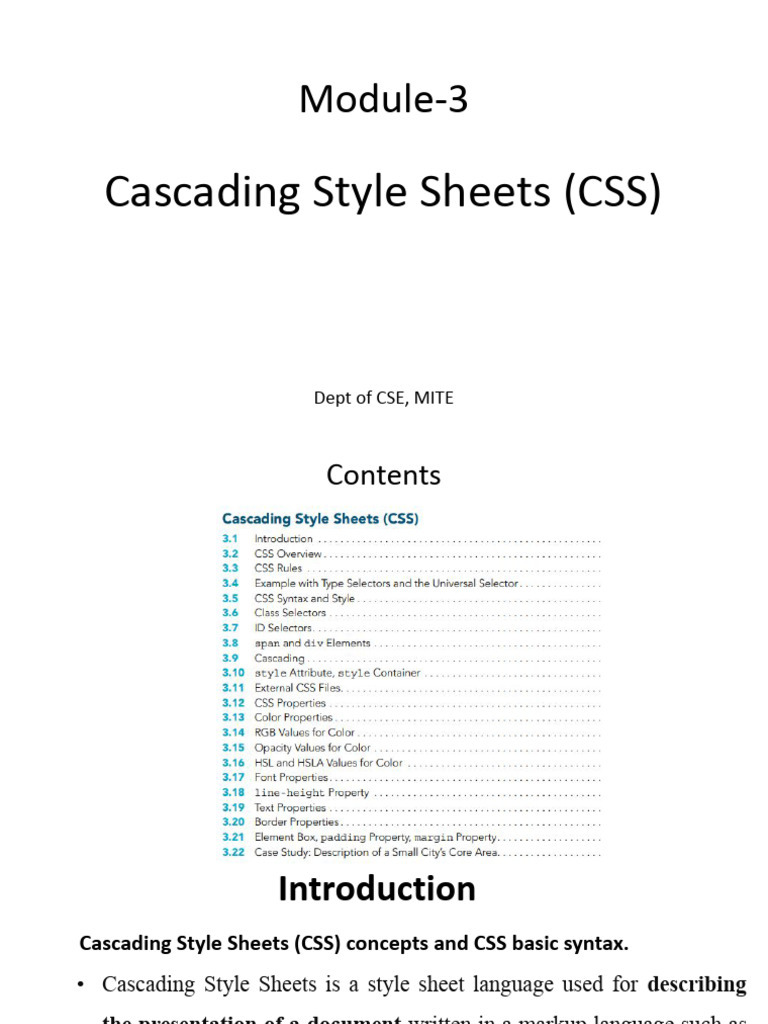 22PLC15A - Module 3 - 2022-23 | PDF | Html Element | Html