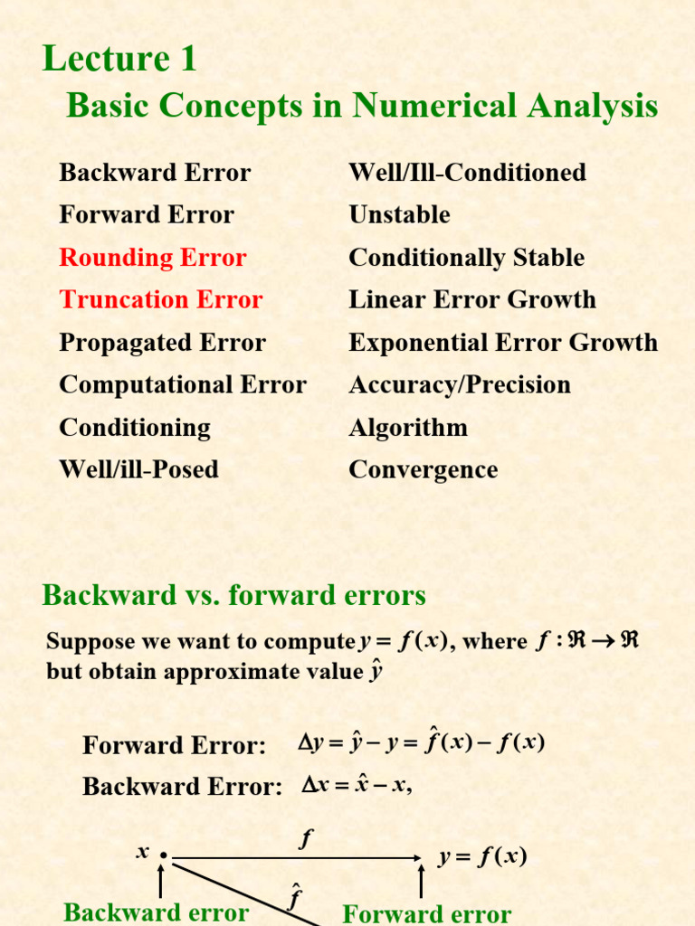 Chapter 1 Basic Concepts In Numerical Analysis Pdf Computational Science Algorithms And