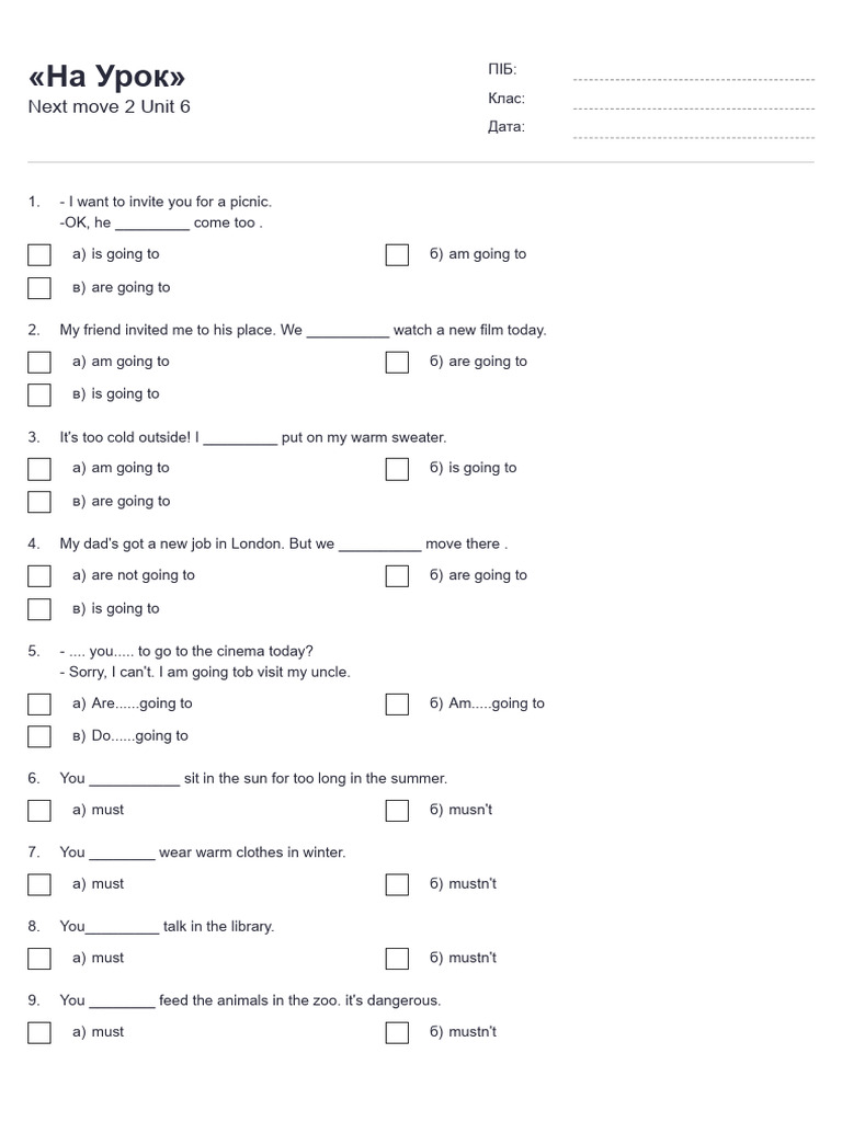 Next Move 2 Unit 6 | PDF