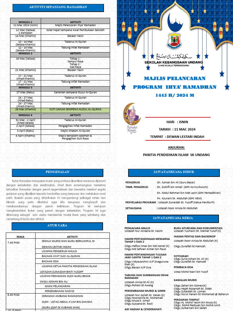 Pamplet Ihya Ramadan S 2024 | PDF