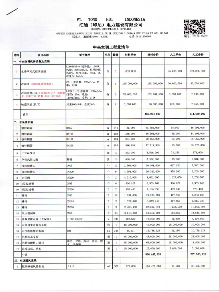 Quotation Instalasi AC | PDF